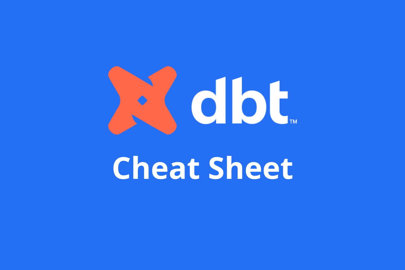 Dbt Data Built Tool Commands Cheat Sheet Decube